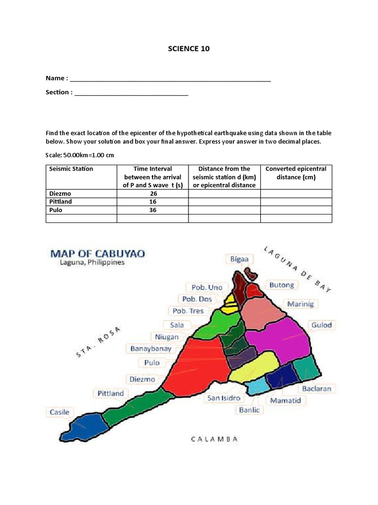 Triangulation Method To Locate Epicenter Activity | PDF Triangulation Method To Locate Epicenter Activity | PDF
