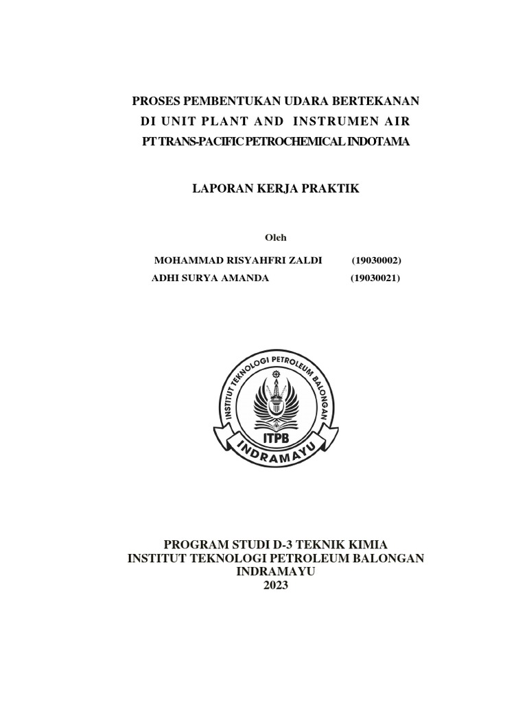 Proposal KP & TA PT TPPI Zaldi - Adhi | PDF | Teknologi & Rekayasa