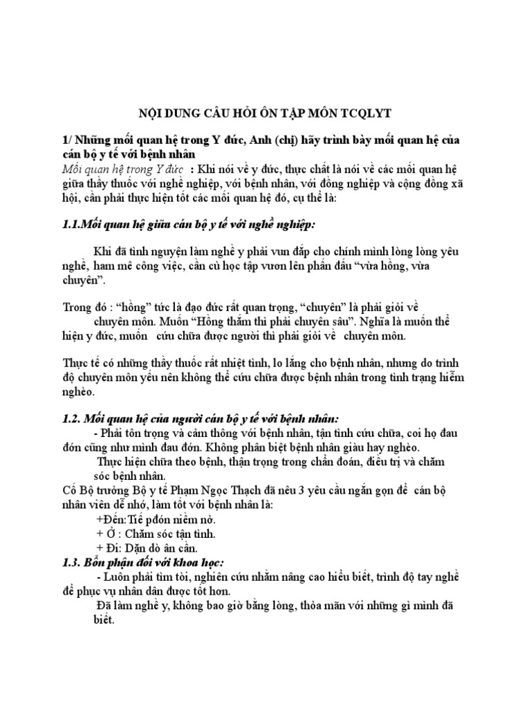 BÀI SOẠN NỘI DUNG ÔN TẬP MÔN TCQLYT | PDF
