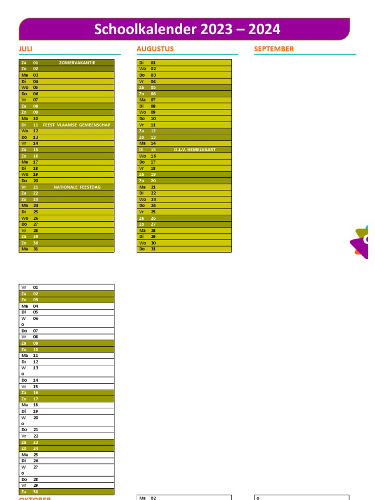 TLER_035_Schoolkalender 2023-2024 - met vakanties | PDF