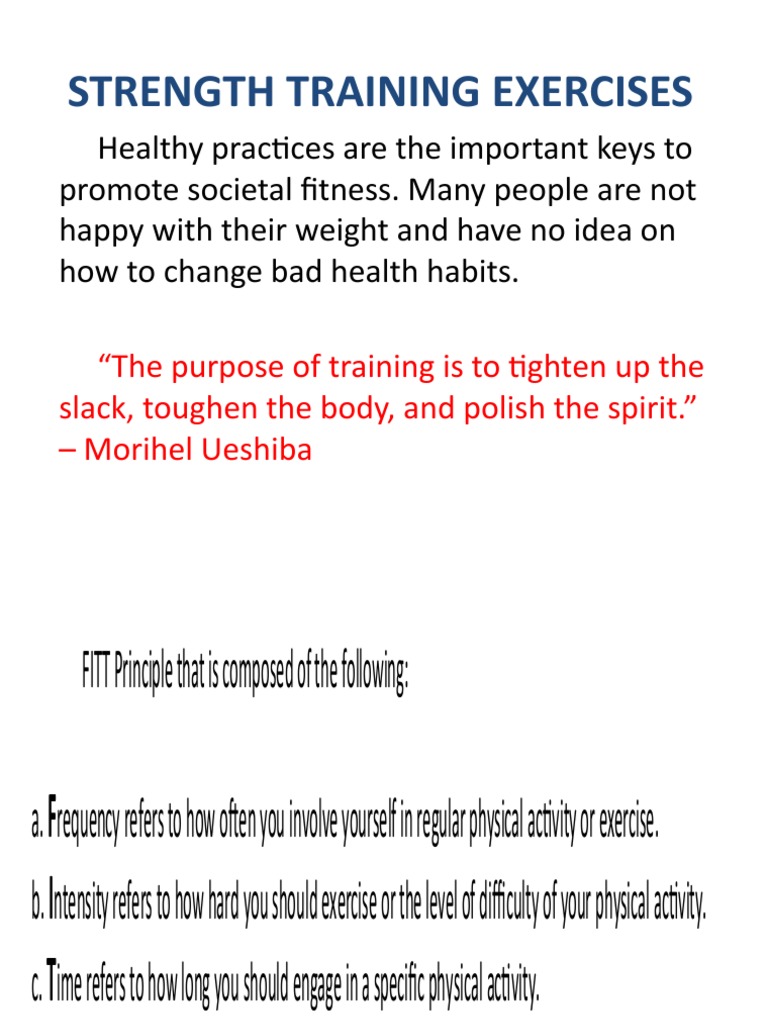 Strength Training Exercises | PDF | Strength Training | Determinants Of Health