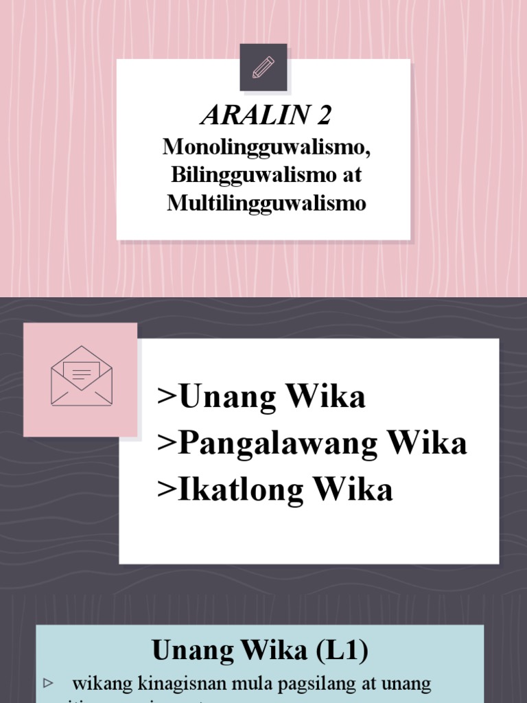 2nd Lesson Una Pangalawa Ikatlong Wika Pdf 