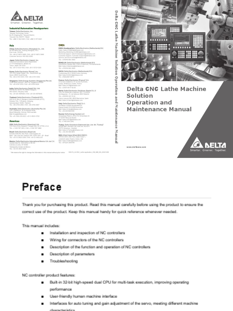 Delta CNC Lathe Operation Manual | PDF