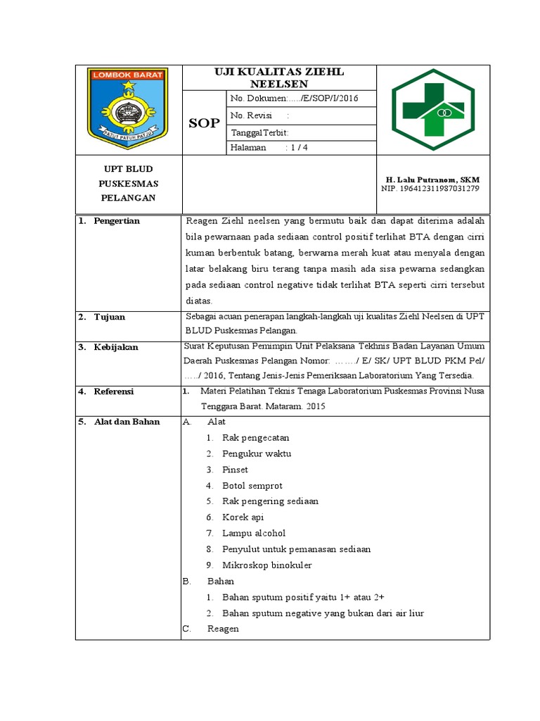 Uji Kualitas Ziehl Neelsen | PDF
