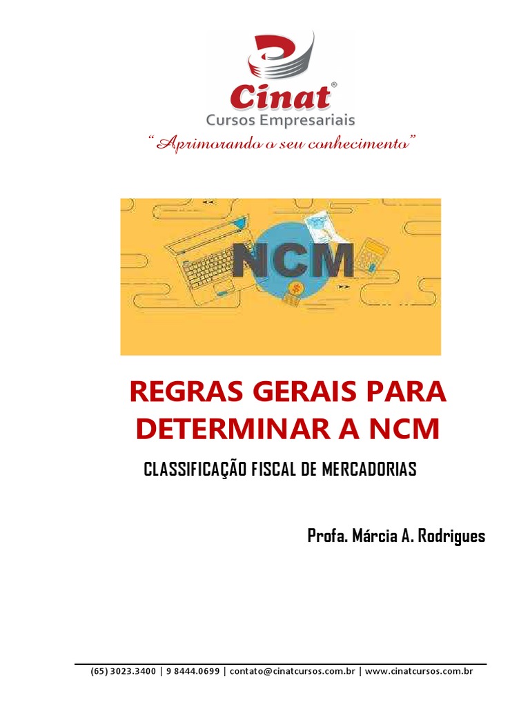 Apostila Curso NCM - 24 e 25.01.2022 | PDF