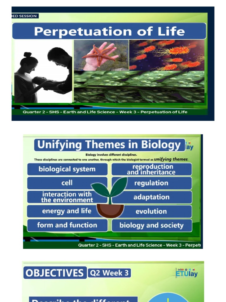 Perpetuation of Life Reproduction | PDF