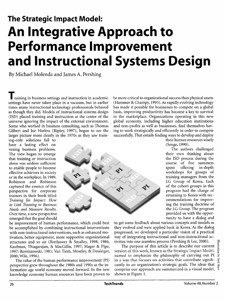 Integrative Performance Improvement Model | PDF | Instructional Design ...