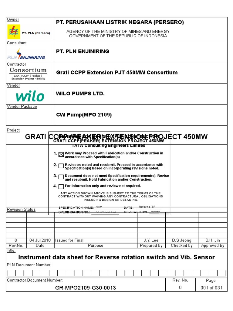 GR-MPO2109-G30-0013_Instrument Data Sheet for Reverse Rotation Switch and Vib. Sensor_Rev_0 ...