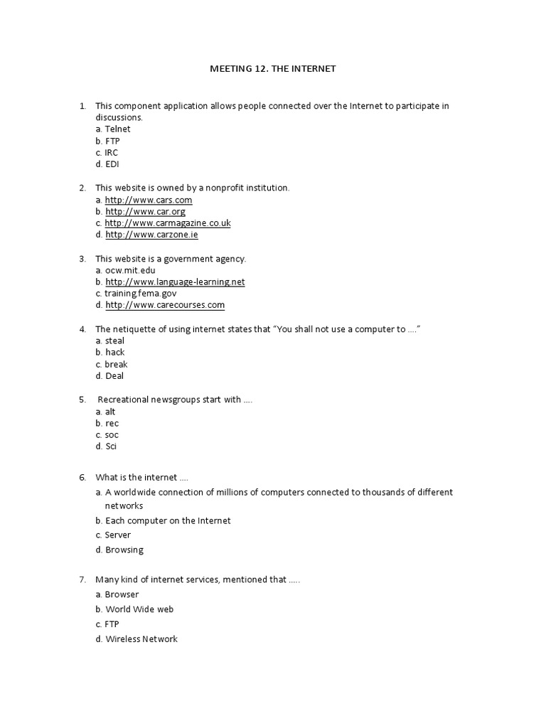 Internet Basics: Key Concepts and Services | PDF