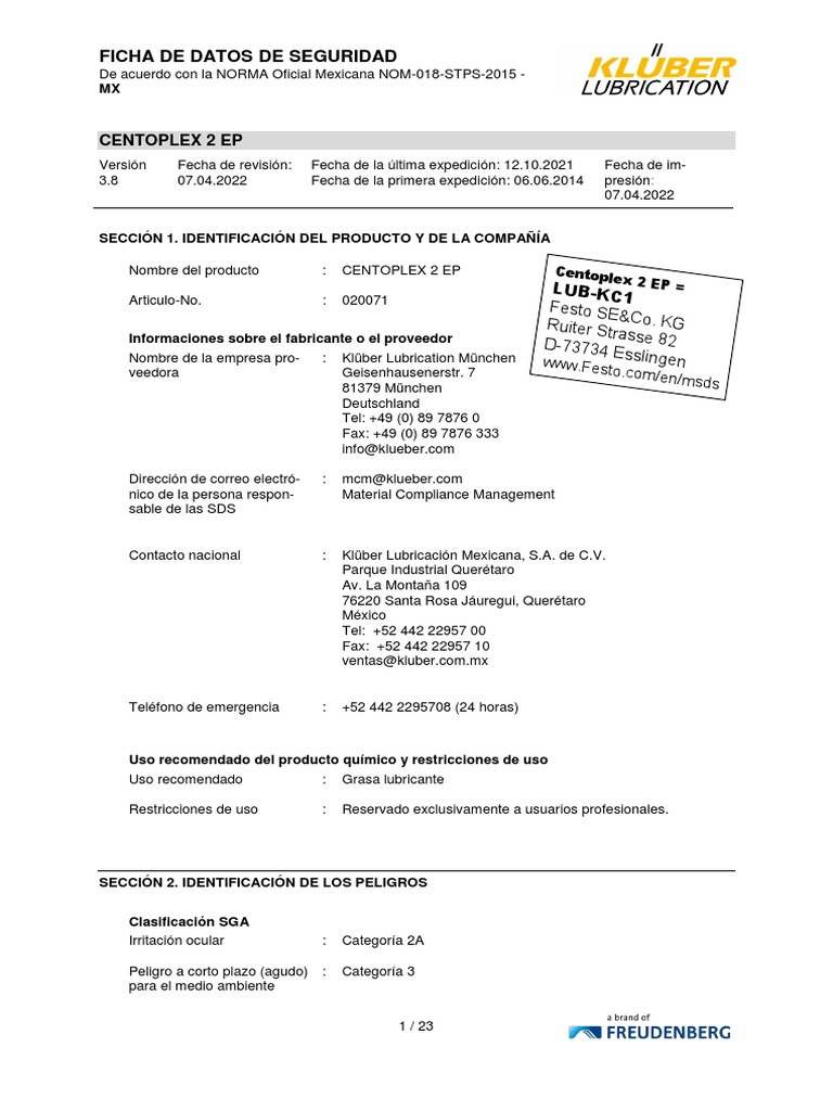 Lub-Kc1 MX | PDF | Agua | Química