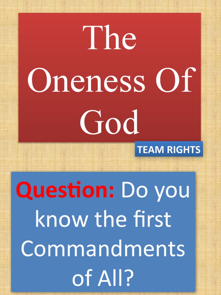 The Oneness of God | PDF