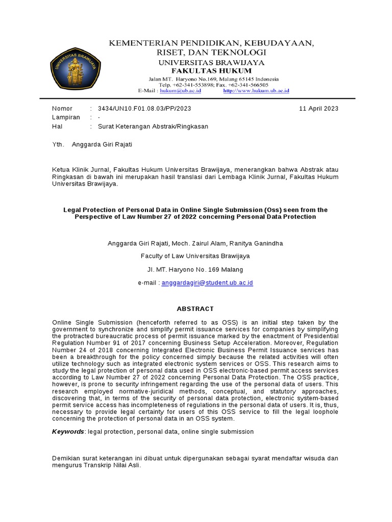 Abatrak Jurnal Translate - Anggarda Giri | PDF