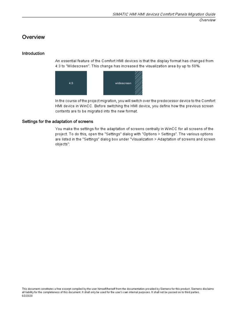 SIMATIC HMI HMI Devices Comfort Panels Migration Guide - Overview | PDF