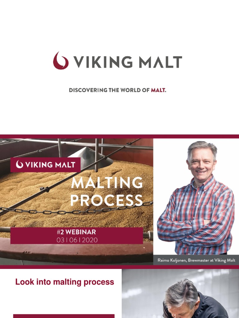 Malting Process Viking Malt 2 Webinar 03062020 | PDF | Malt | Food And Drink Preparation