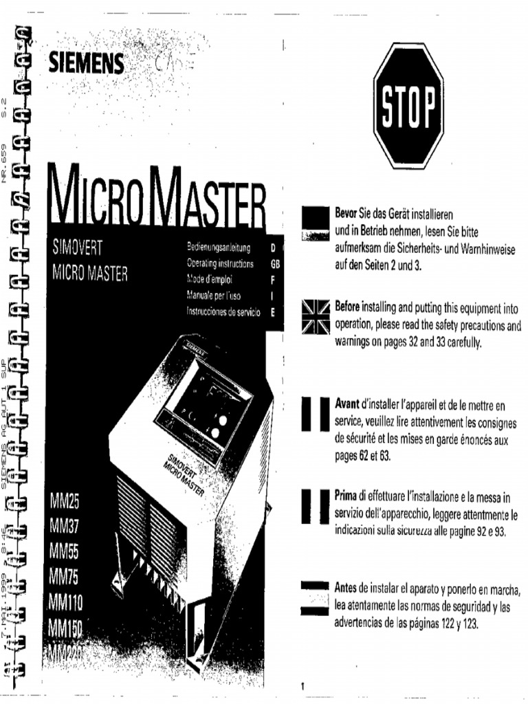 Simovert 6se30 | PDF