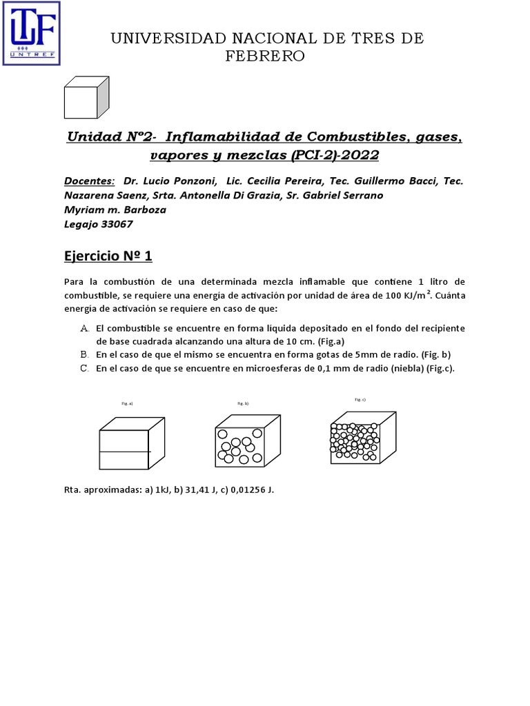 Unidad 2 - Inflamabilidad de Combustibles Gases Vapores y Mezclas 1 ...