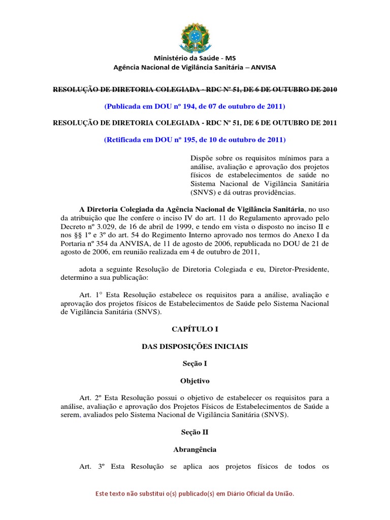 RDC_51_2011_COMP_Projeto Anvisa | PDF