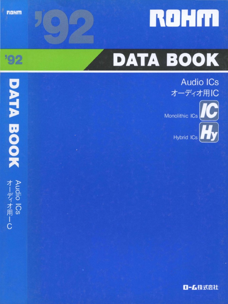 1992 Rohm Audio IC Data Book | PDF