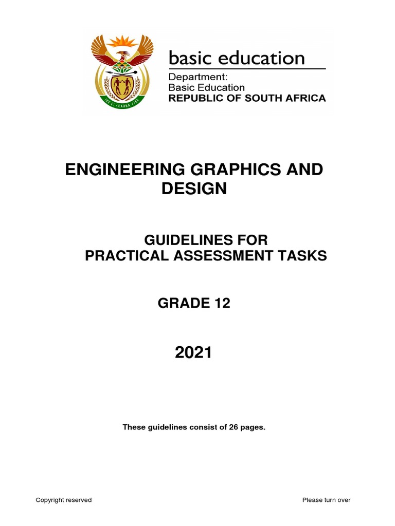 Engineering Graphics Design GR 12 PAT 2021 Eng | PDF | Drawing | Learning