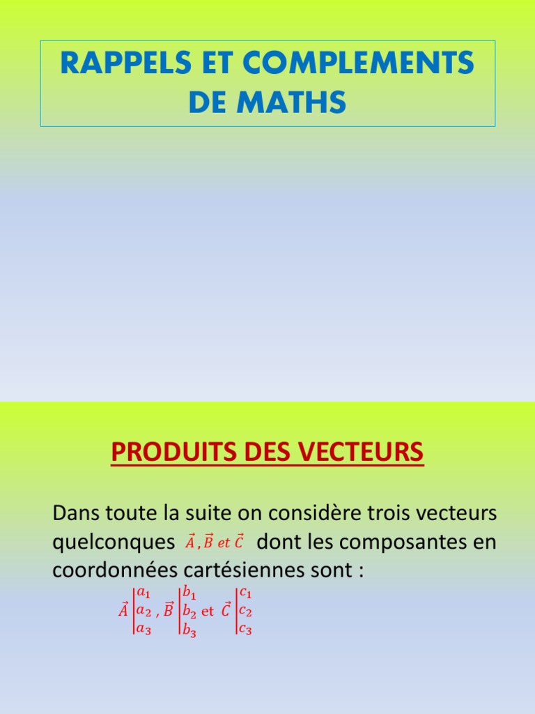Rappel de Maths | PDF
