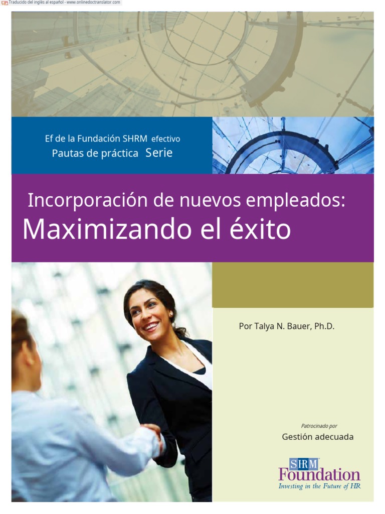 Onboarding New Employees - En.es | PDF | Gestión de recursos humanos ...