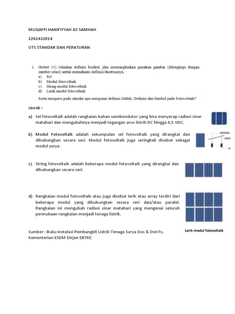 Uts Muqaffi Hanifiyyah As Samhah | PDF | Teknologi & Rekayasa