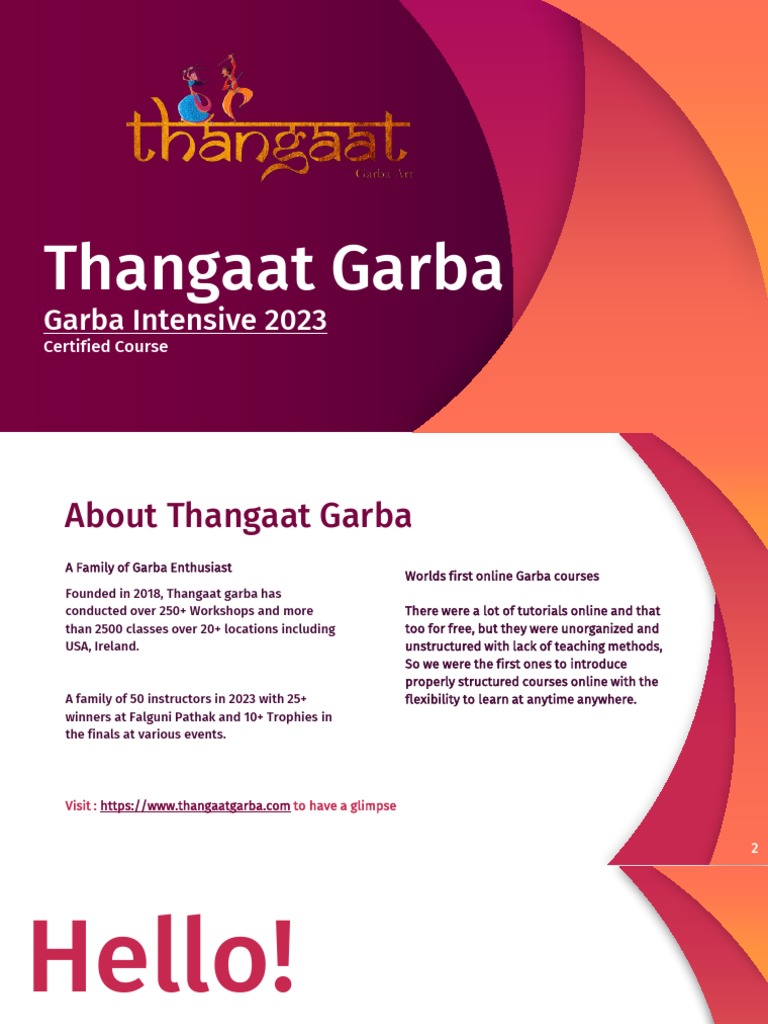 Thangaat Garba Intensive Course Details | PDF