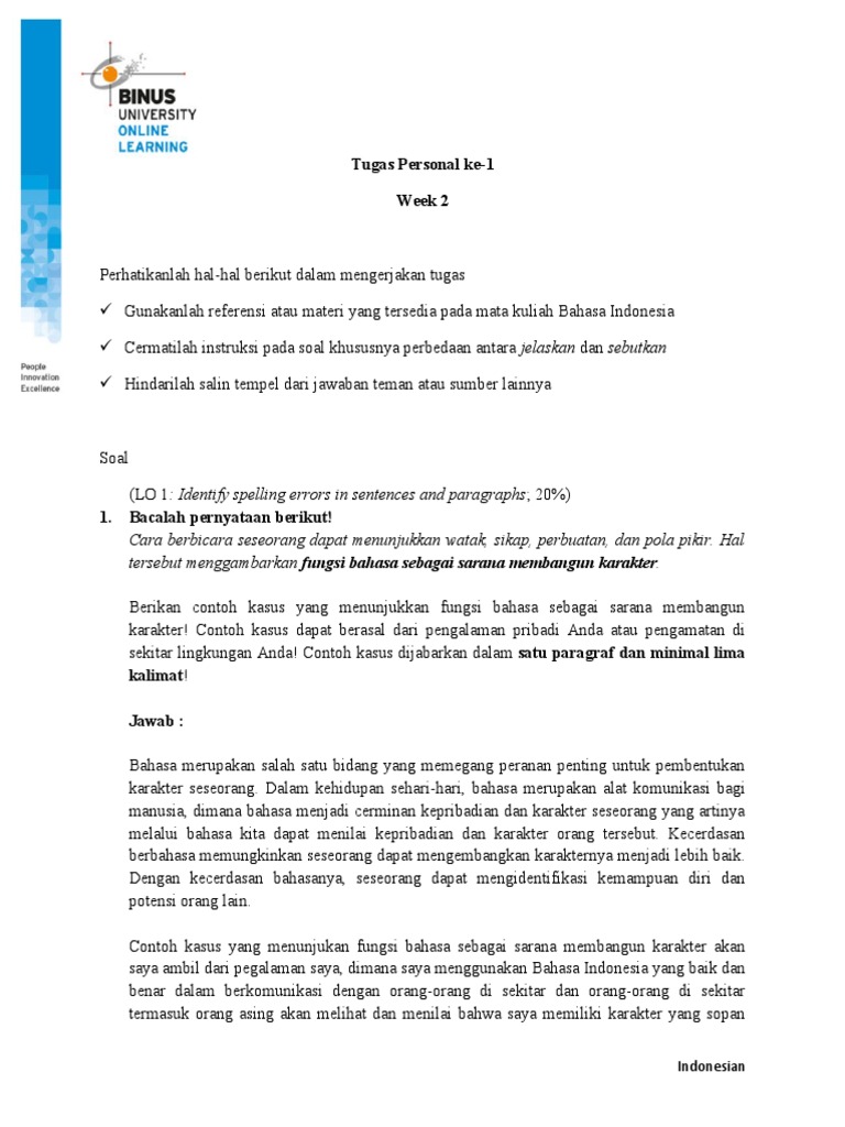 Tugas Personal Ke-1 Week 2 | PDF