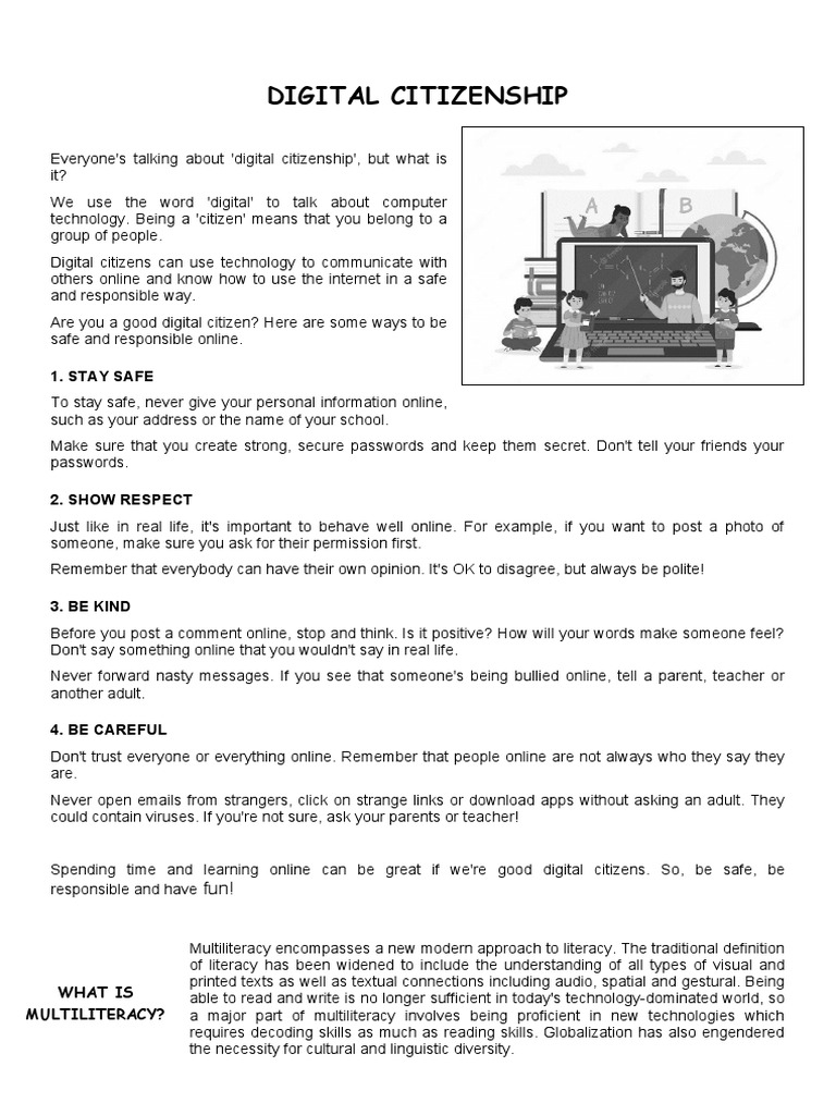 Understanding Digital Citizenship Basics | PDF