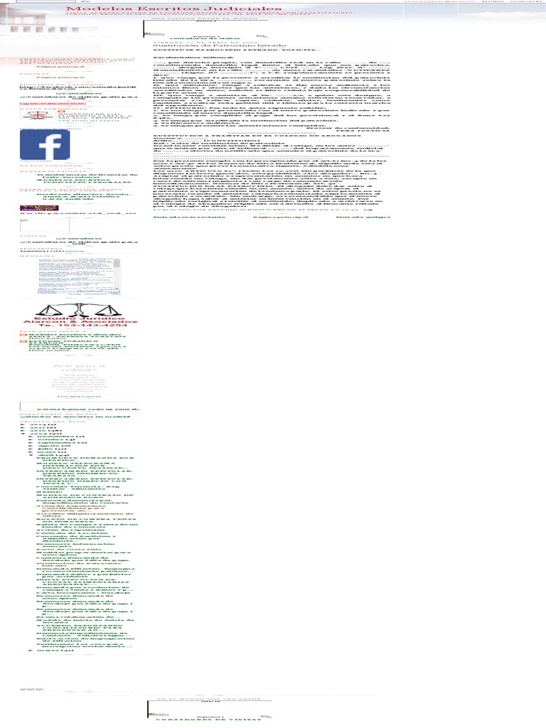 Modelos Escritos Judiciales - Sustitución de Patrocinio Letrado | PDF