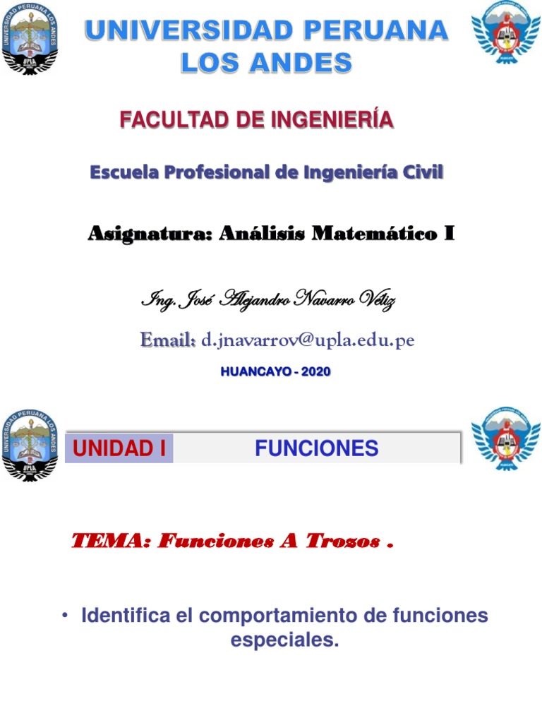 SEMANA 3 - CLASE 4 - Funciones A Trozos | PDF