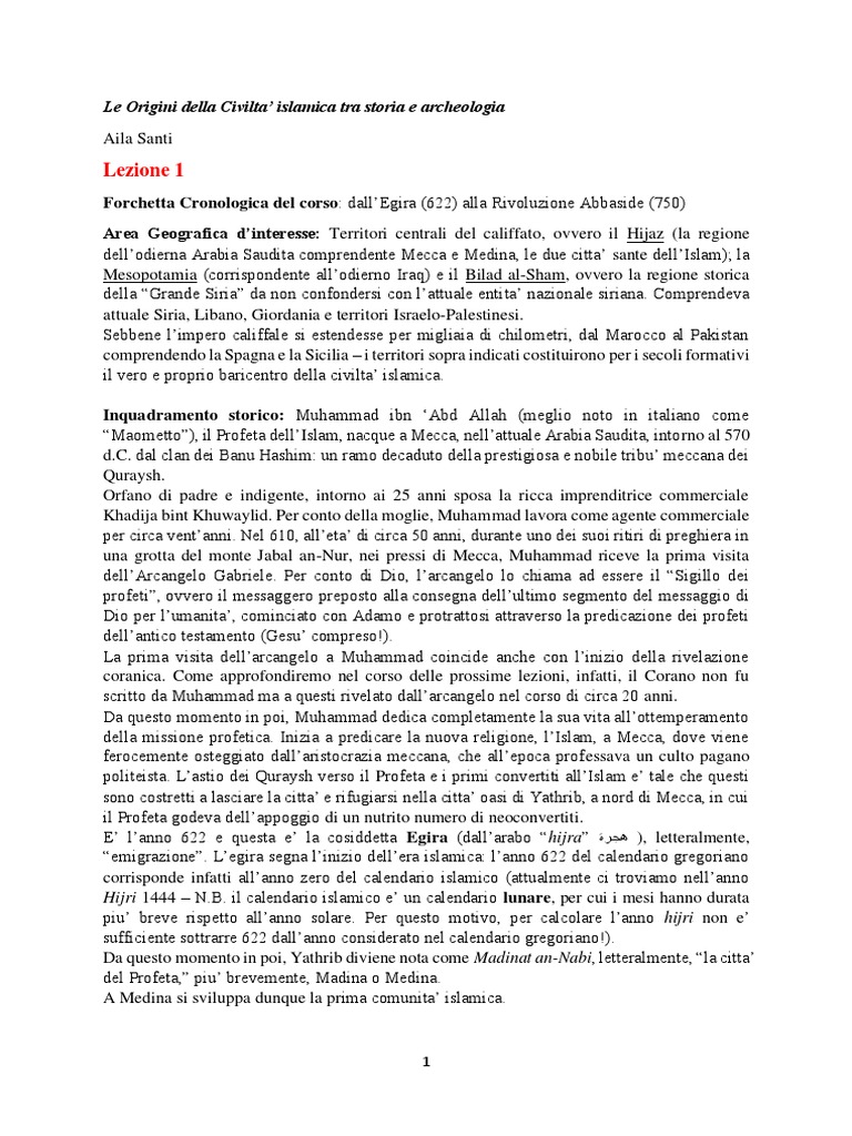 Lezione 1 - Dispense | PDF