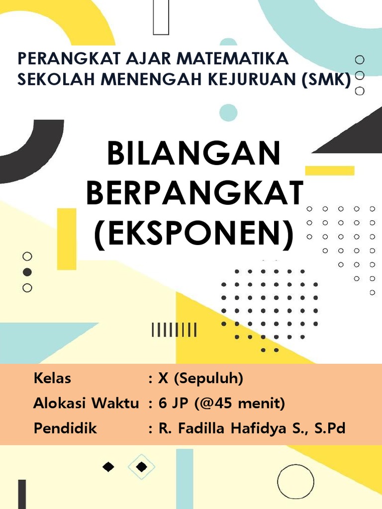 Modul Ajar - MTK - E - X - Bilangan Berpangkat Eksponen-1 | PDF