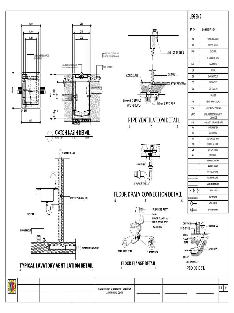 Legend:: Pipe Ventilation Detail | PDF | Plumbing | Polyvinyl Chloride