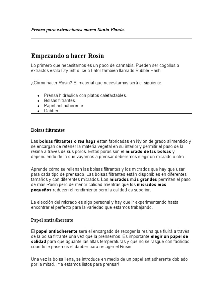 Prensa Rosin | PDF