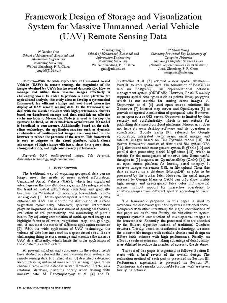 Framework Design of Storage and Visualization System For Massive Unmanned Aerial Vehicle (UAV ...