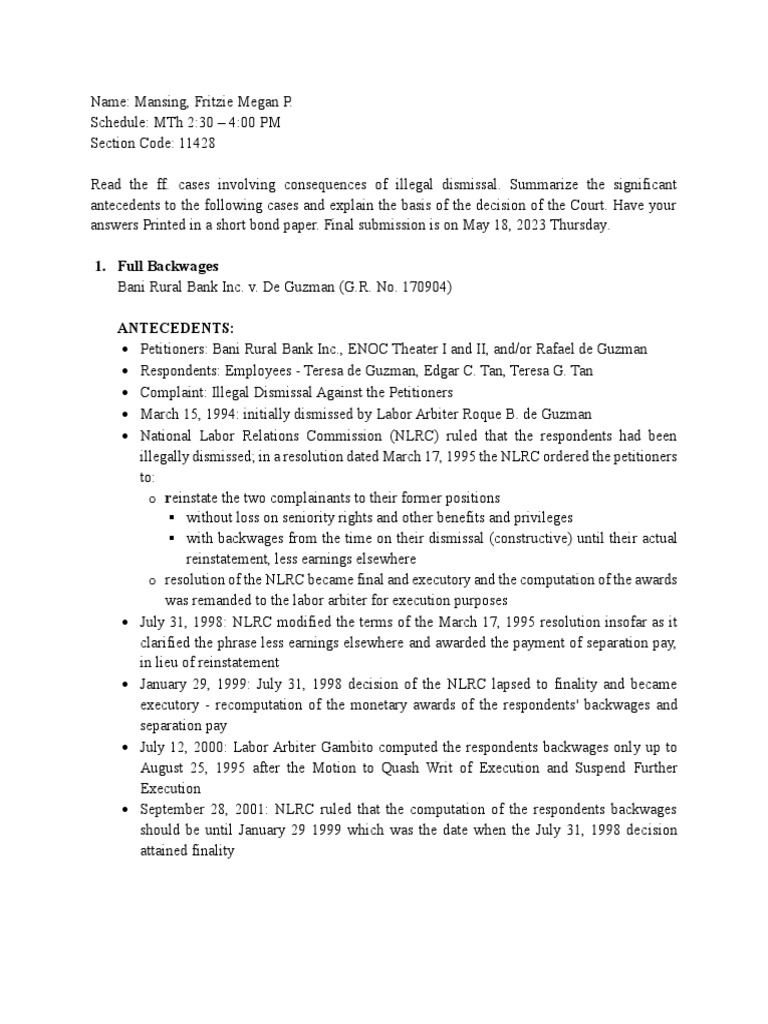 Ethics Mansing | PDF | Employment | Damages