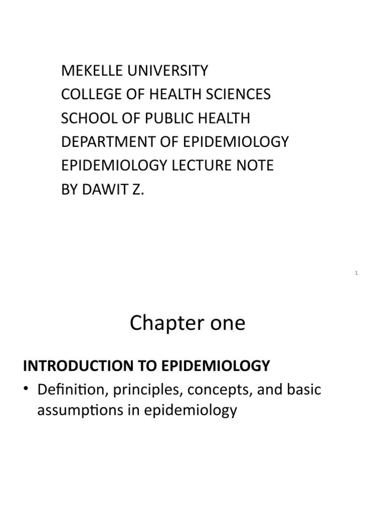 CHAPTER 1 Introduction To Epidemiology MPH | PDF | Science & Mathematics