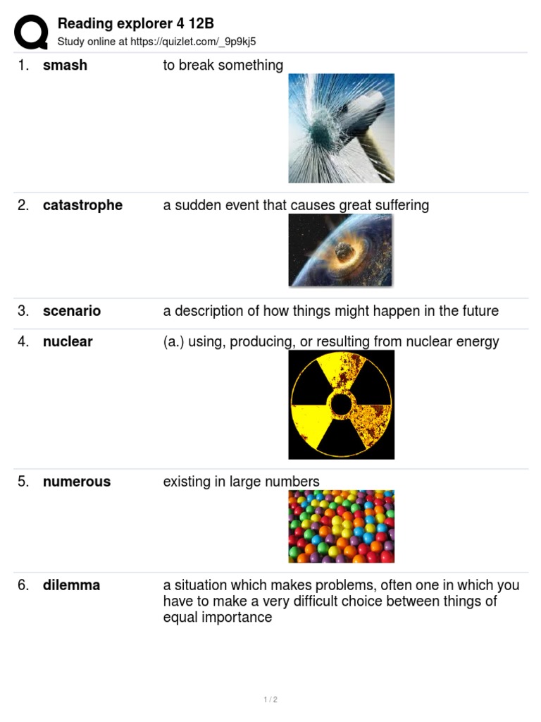Vocabulary for Reading Explorer 4 12B | PDF