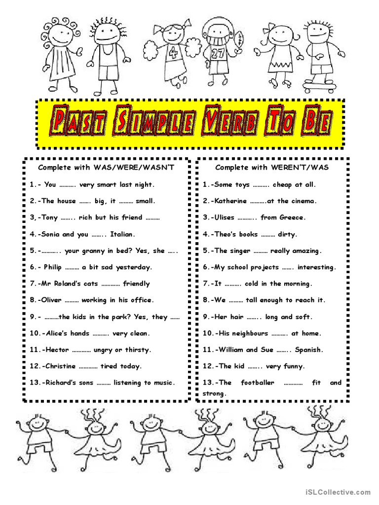 Past Simple Verb To Be | PDF