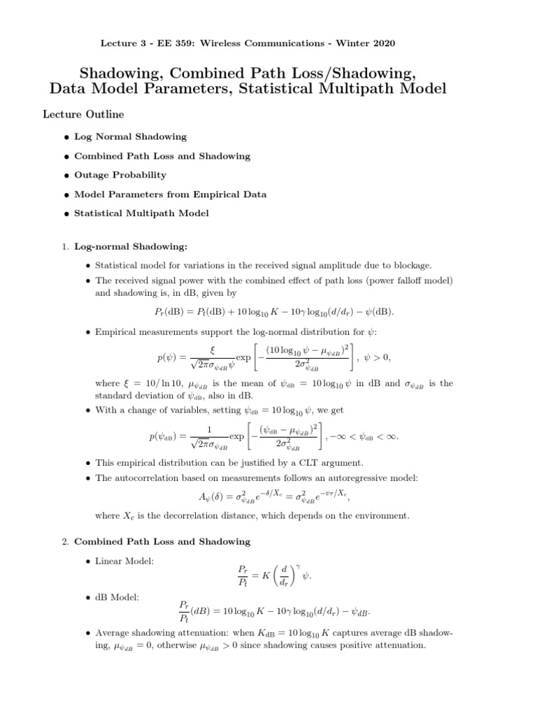 Lecture3 Handouts | PDF | Mean Squared Error | Statistics