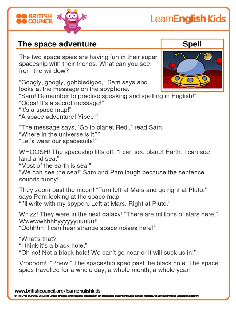 Spell The Space Adventure Transcript | PDF