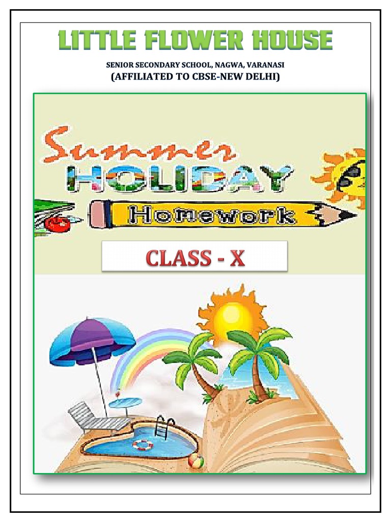Class 10 Summer Holiday Homework 2023 | PDF