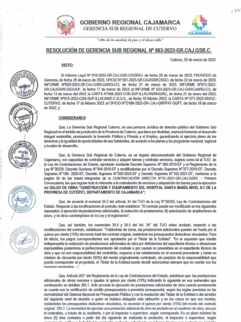 RGSR N 083-2023-GR - Caj.csr.c | PDF