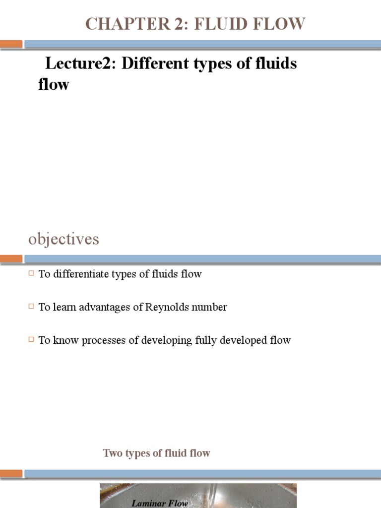 Lecture 2 Types of Fluid Flow | PDF | Turbulence | Fluid Dynamics