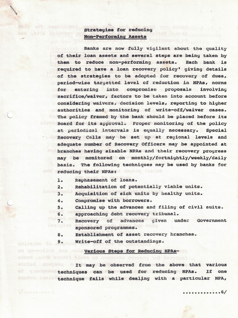 Strategies to reduce NPA | PDF