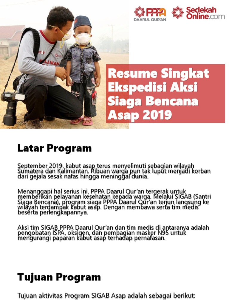 Resume Singkat Ekspedisi Aksi Siaga Bencana Asap 2019 | PDF