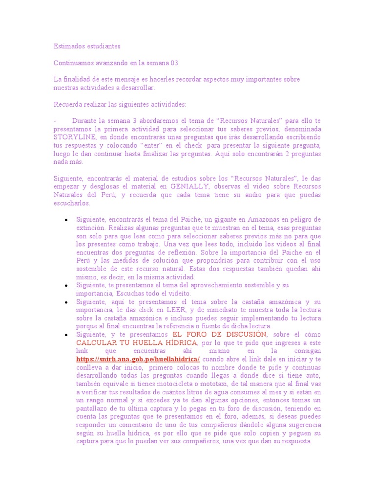 Foro Semana3 Individuo - Huella - Hídrica. | PDF