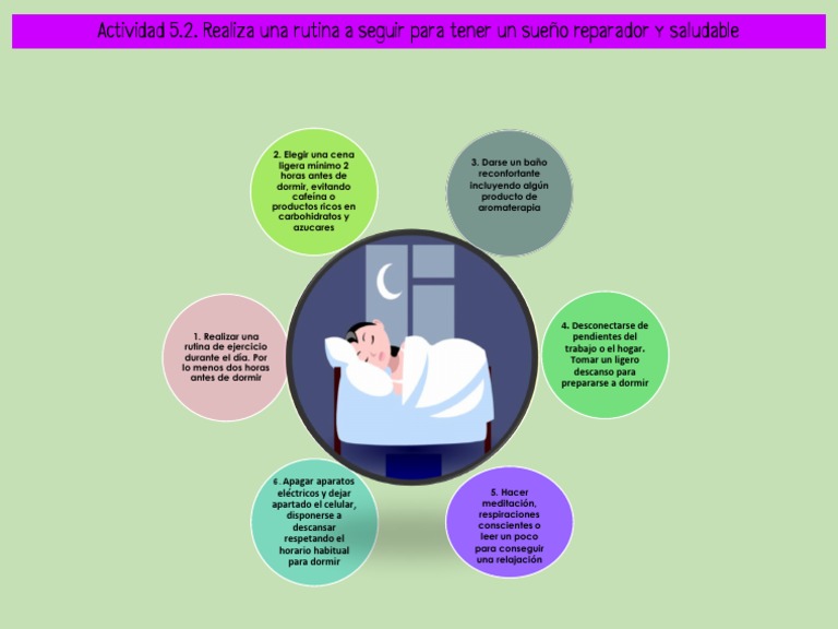 Rutina saludable para tener un buen descanso | PDF