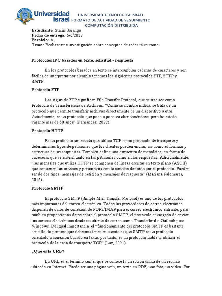 Protocolos IPC Basados en Texto, Solicitud - Respuesta | PDF ...